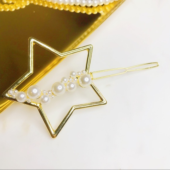 Accessories | New Pearl Gold Star Hair Pins | Poshmark